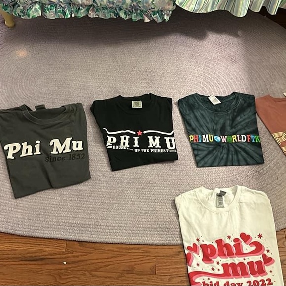Comfort Colors | Tops | Phi Mu Various Assorted Tshirts In Small And ...
